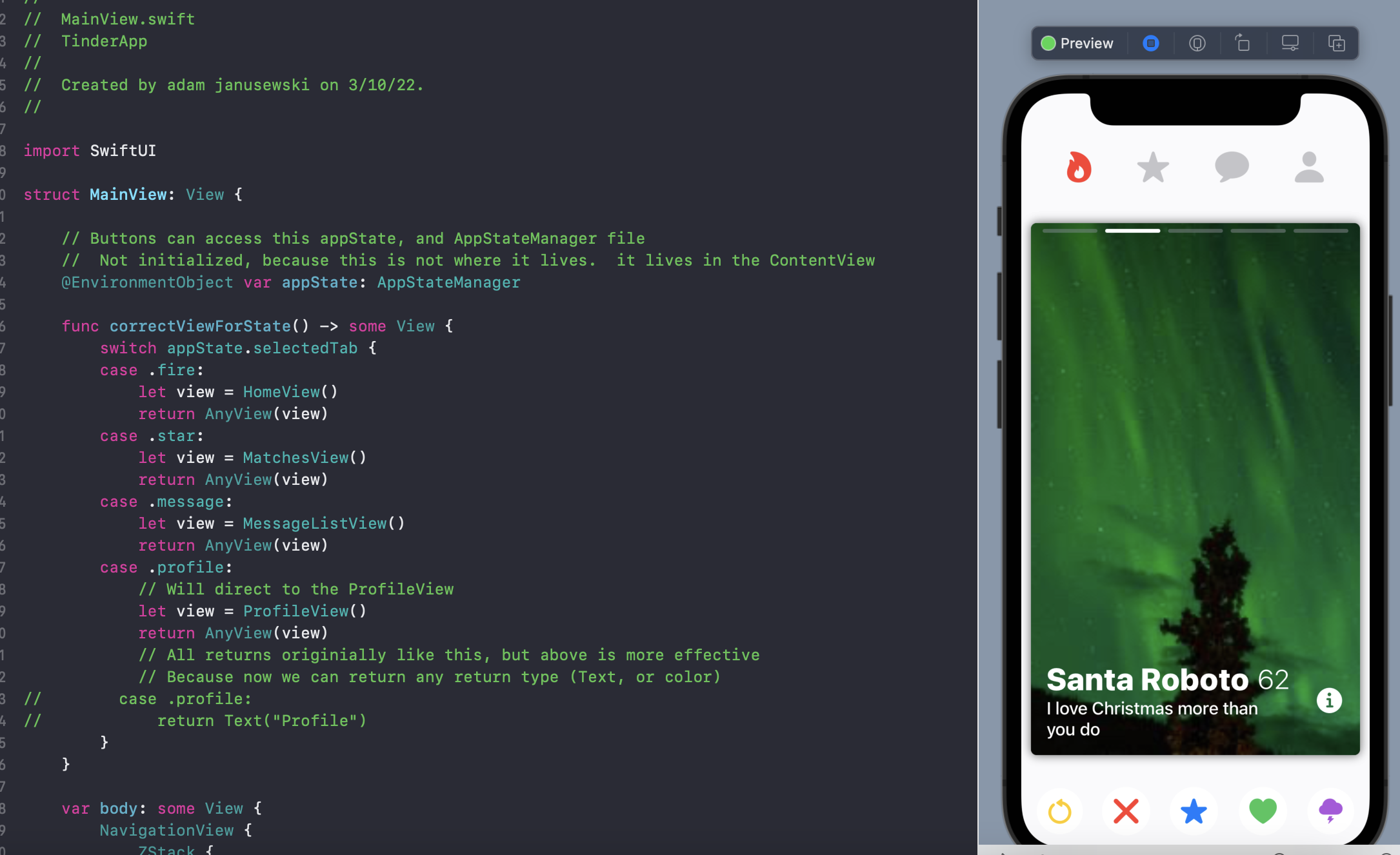 GitHub - AdamsCodeAndProjects/TinderRemastered: Tinder