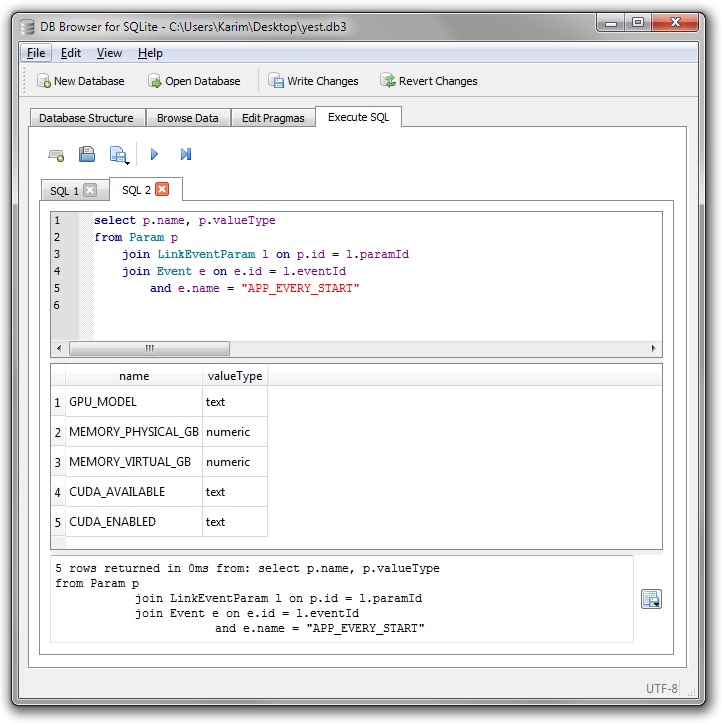 "select" request, the returned values are not displayed · Issue #1384 · sqlitebrowser ...