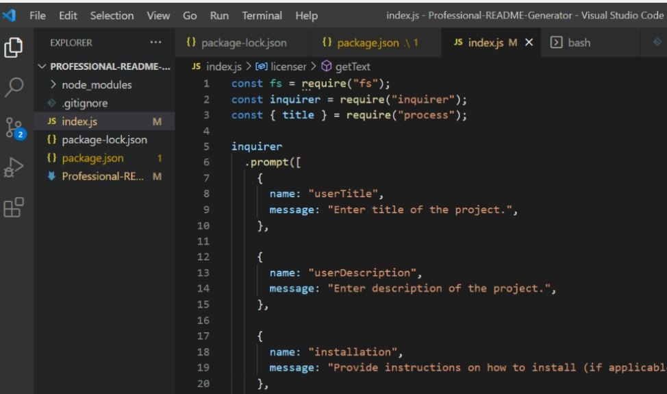 GitHub - bkhanal87/Professional-README-Generator: A README generator to ...