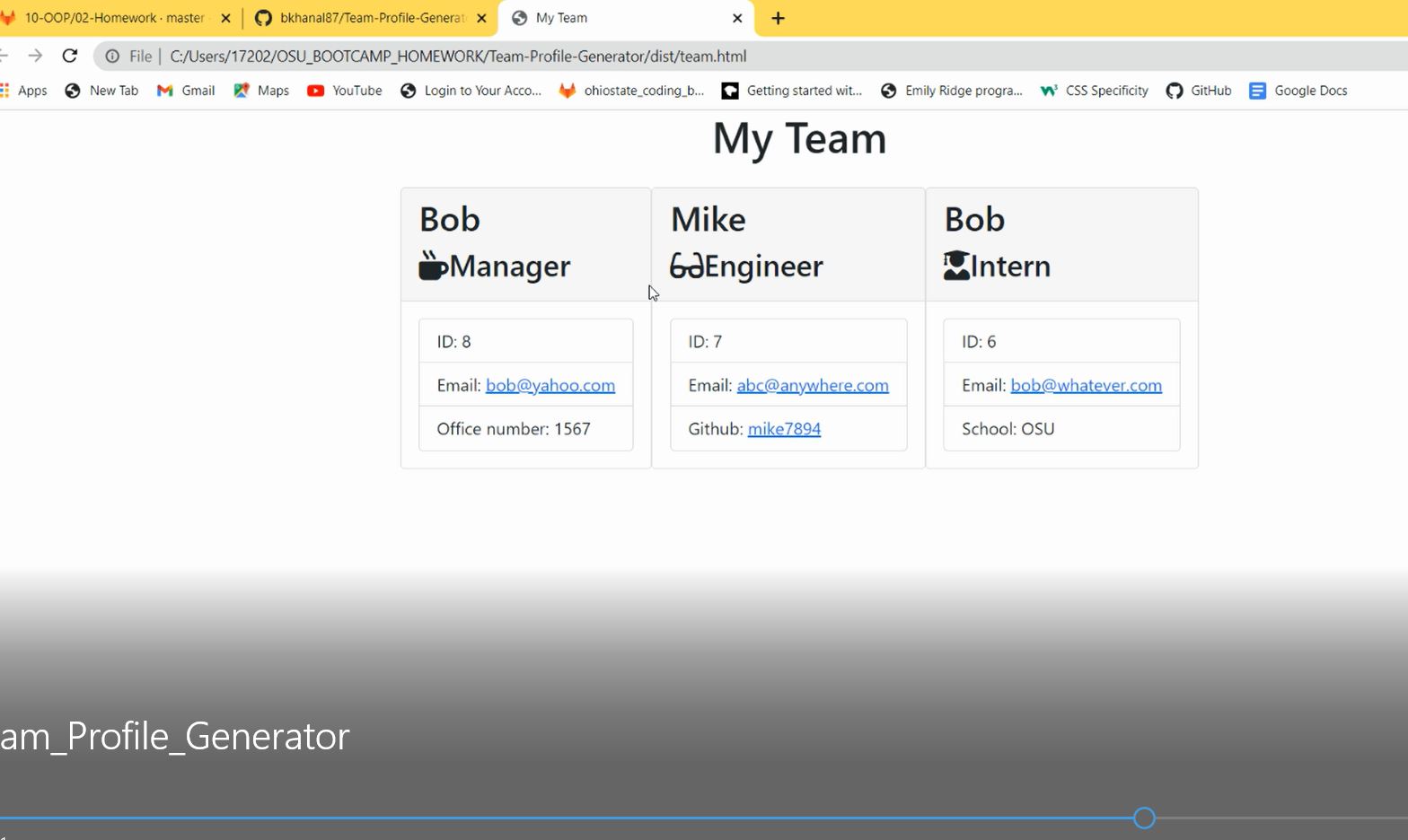 GitHub - bkhanal87/Team-Profile-Generator: To enable a manager to ...