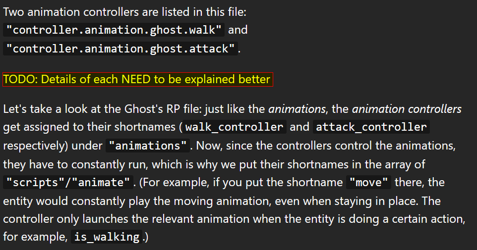 Explain Details Of Animation Controllers Described In Custom Entity Md · Issue 226 · Bedrock