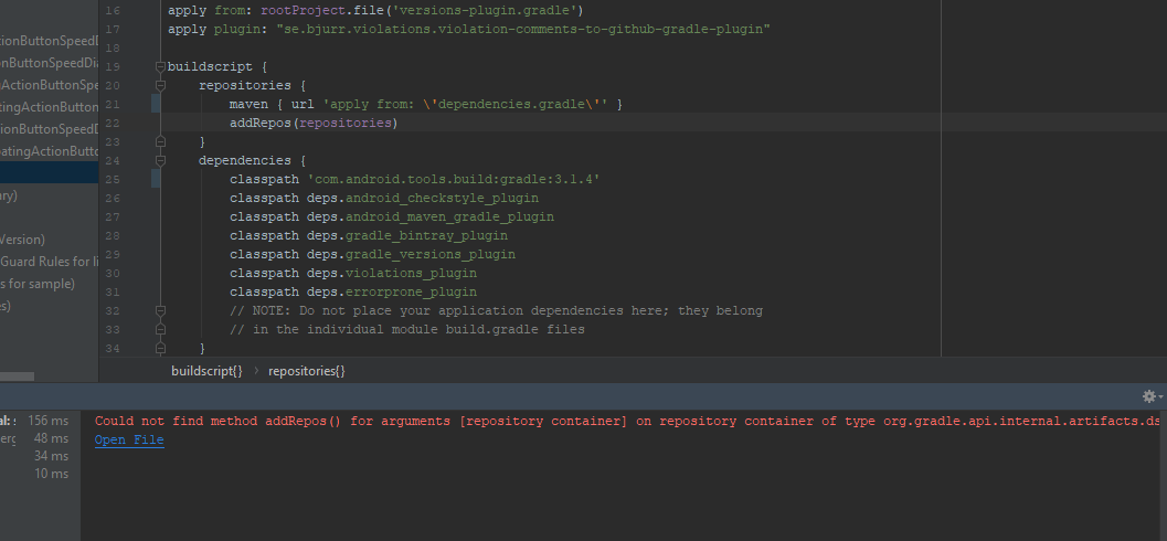 Sample Project NOT building · Issue #87 · leinardi/FloatingActionButtonSpeedDial · GitHub