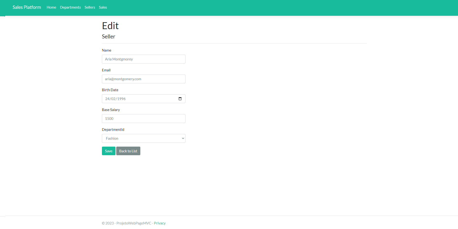 GitHub - andressasabrantes/Sales-Web-MVC: A web-based system that ...