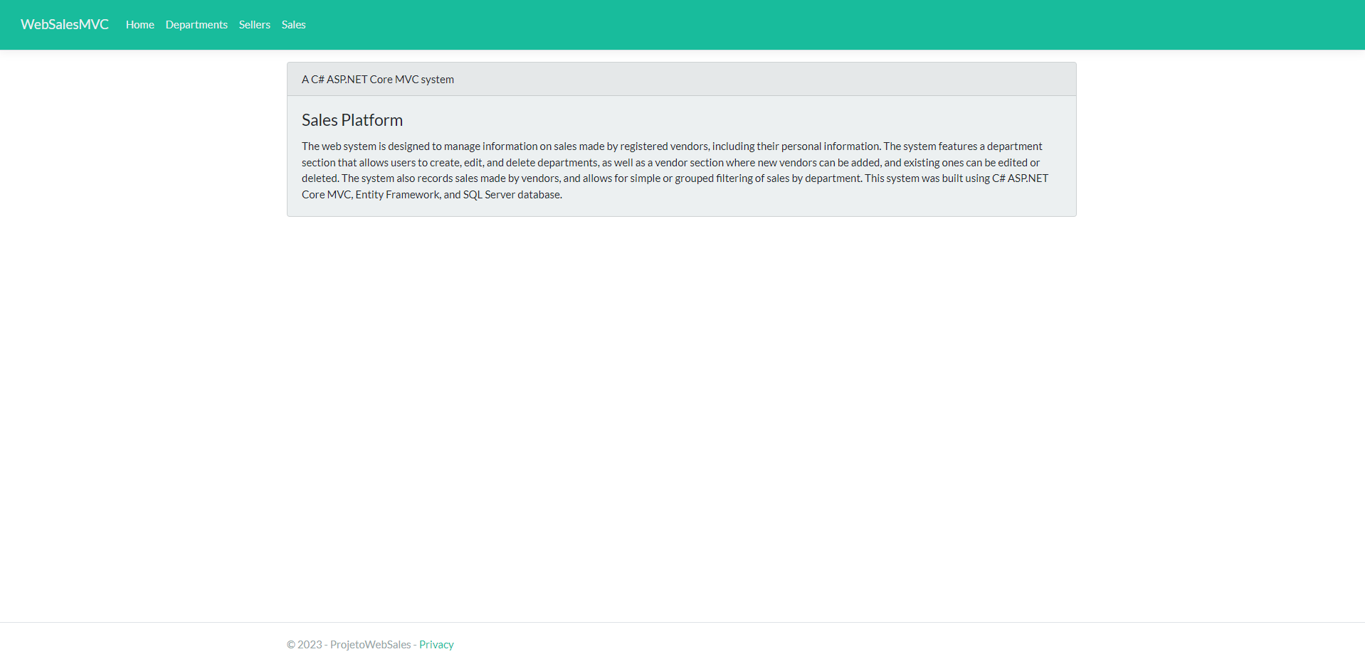 GitHub - Mcjr07/Sales-Web-MVC