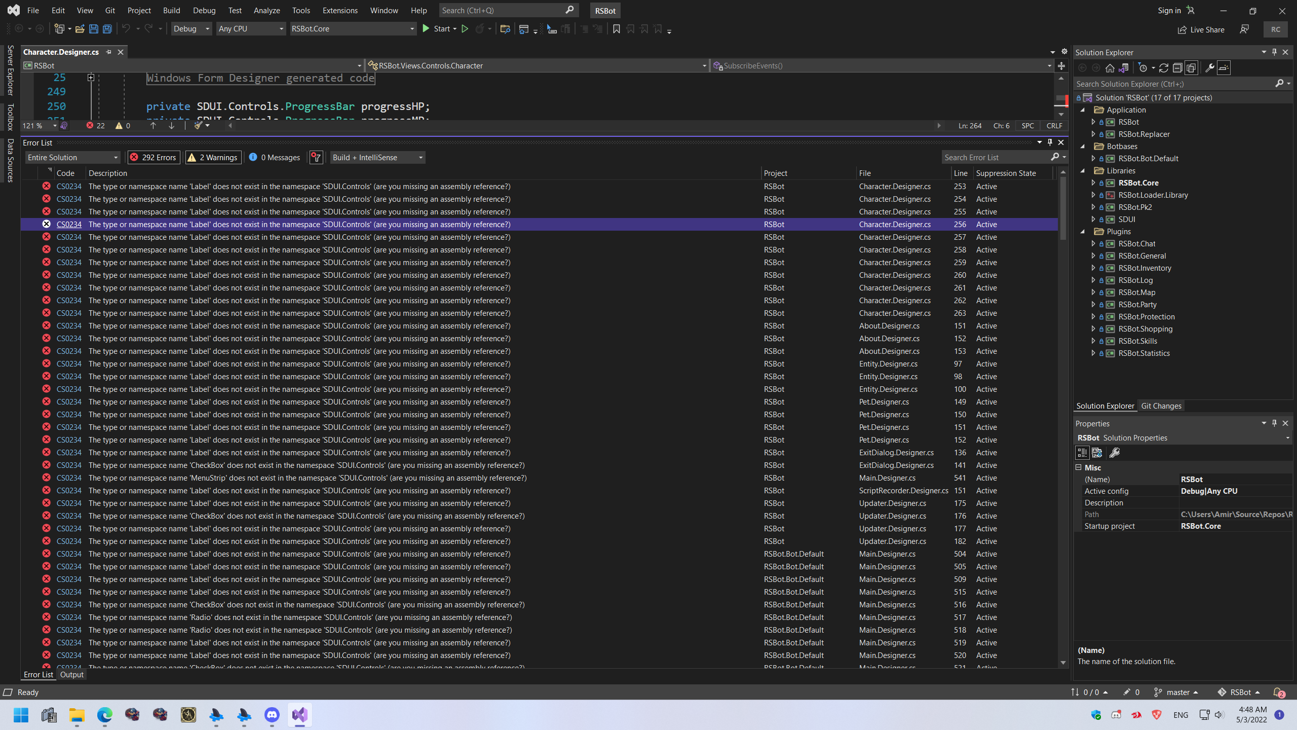 bug build last update · Issue #239 · SDClowen/RSBot · GitHub