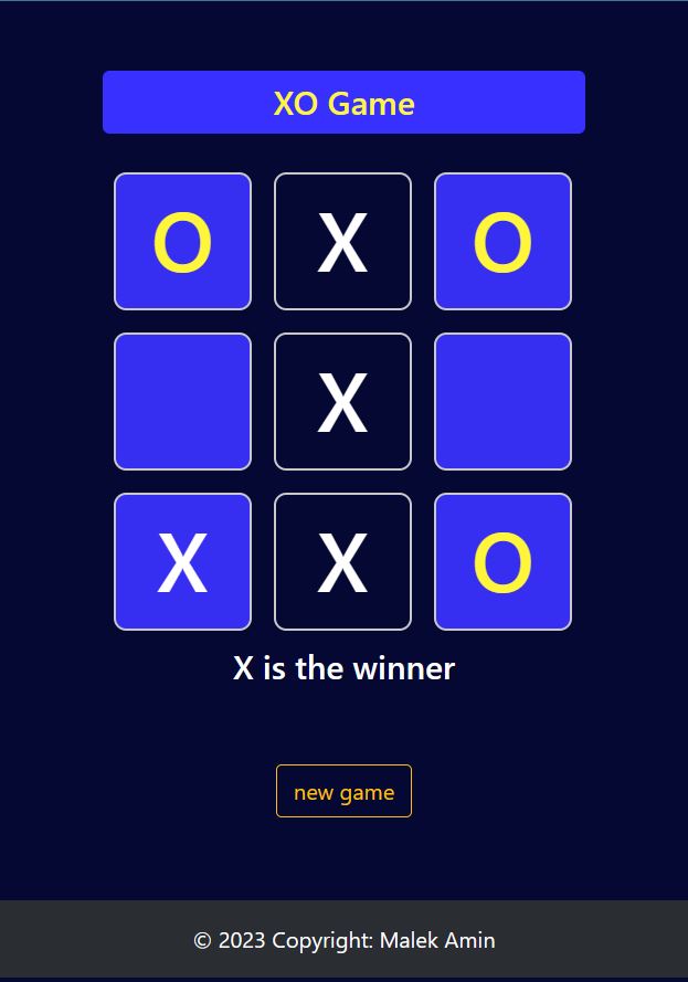 GitHub - iamMalekAmin/Tic-Tac-Toe-XO-game-: Build Tic Tac Toe Using JavaScript
