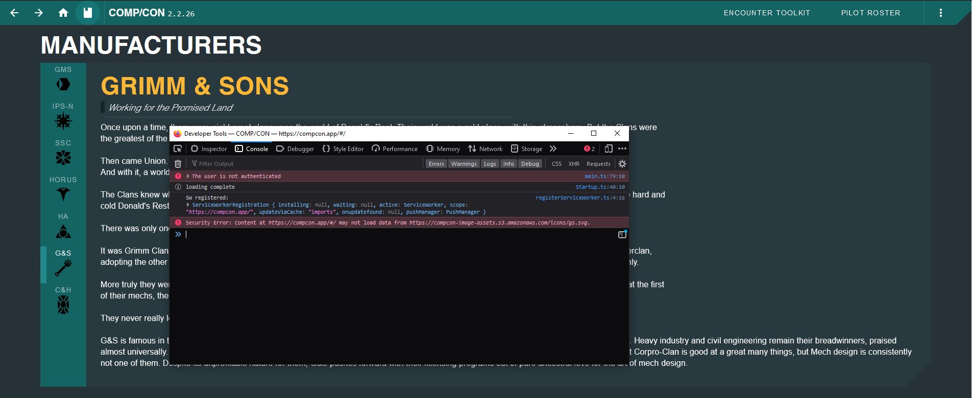 [BUG] The large coloured Manufacturer logo does not load for homebrew ...