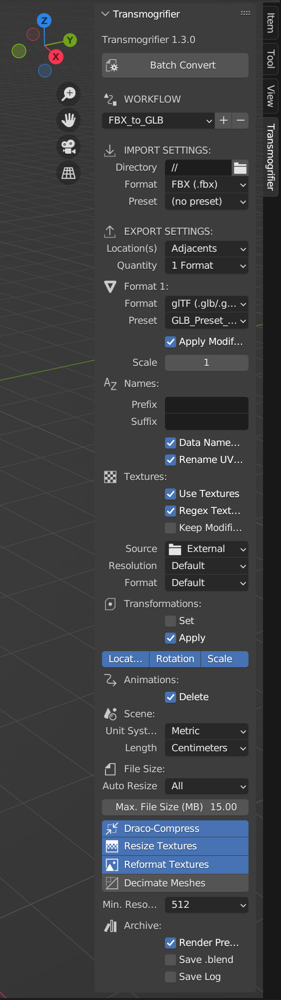 GitHub - SapwoodStudio/Transmogrifier: A Blender addon for batch converting 3D files and ...