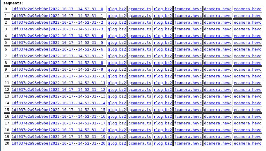 Replace raw files popup with a table · Issue #277 · commaai/connect ...