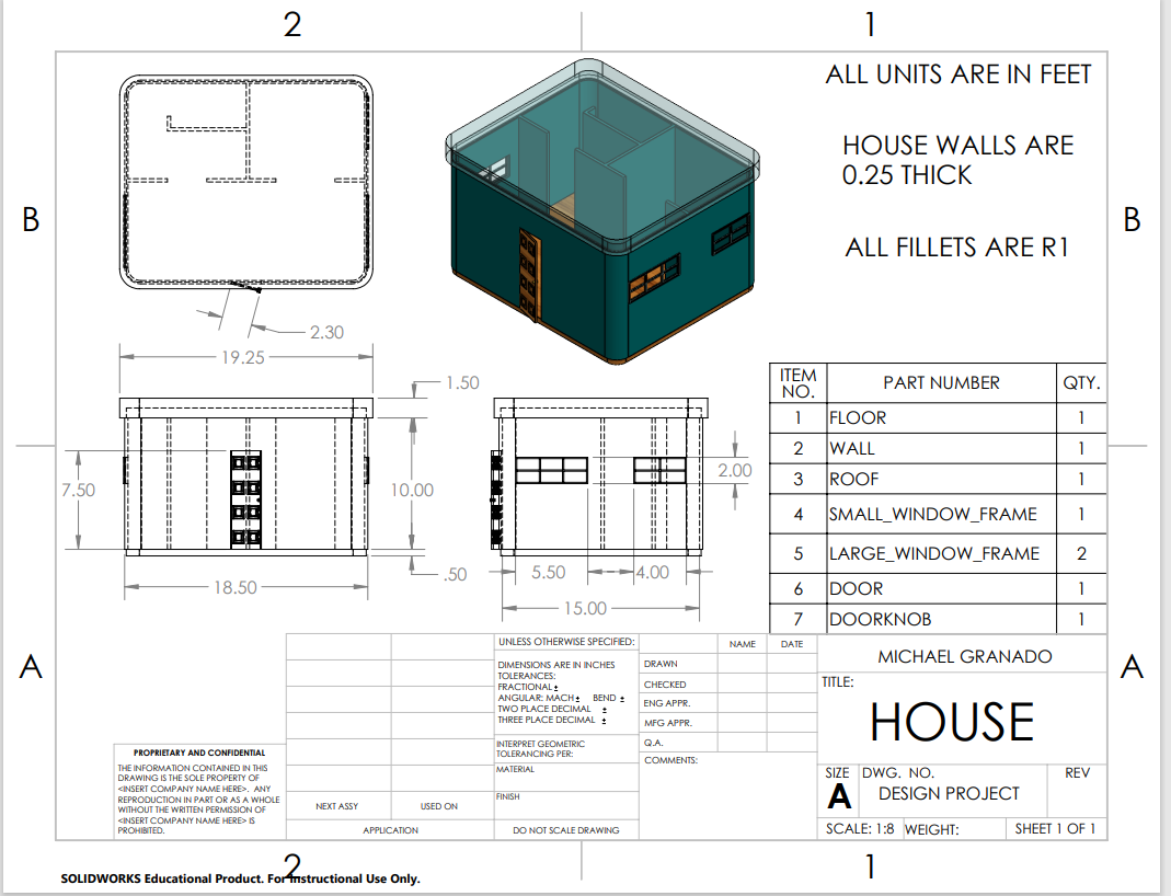 GitHub - michaelgranado/Design-Project-CAD-: House designed in ...