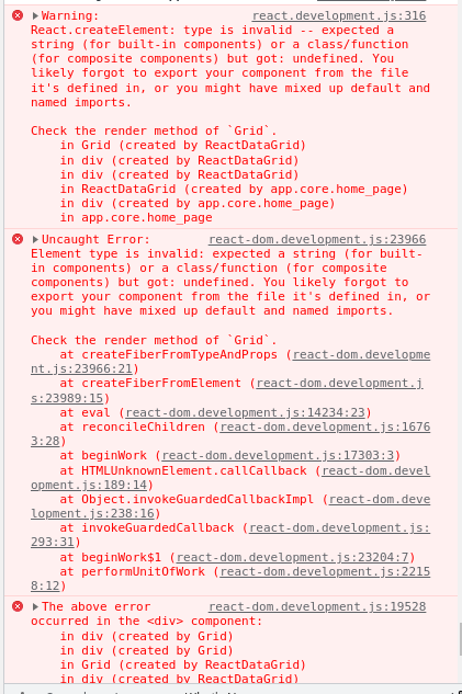Build failure when trying to import react-data-grid · Issue #981 ...