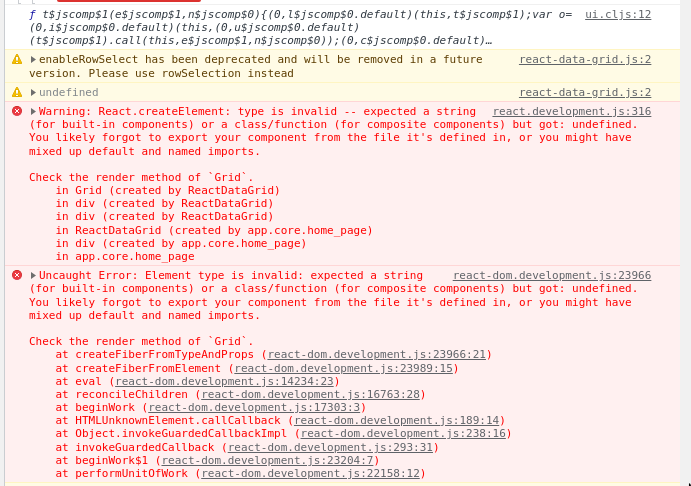 Build failure when trying to import react-data-grid · Issue #981 ...