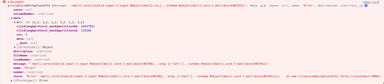 Using malli to instrument an entire CLJS project · Issue #654 · metosin/malli · GitHub