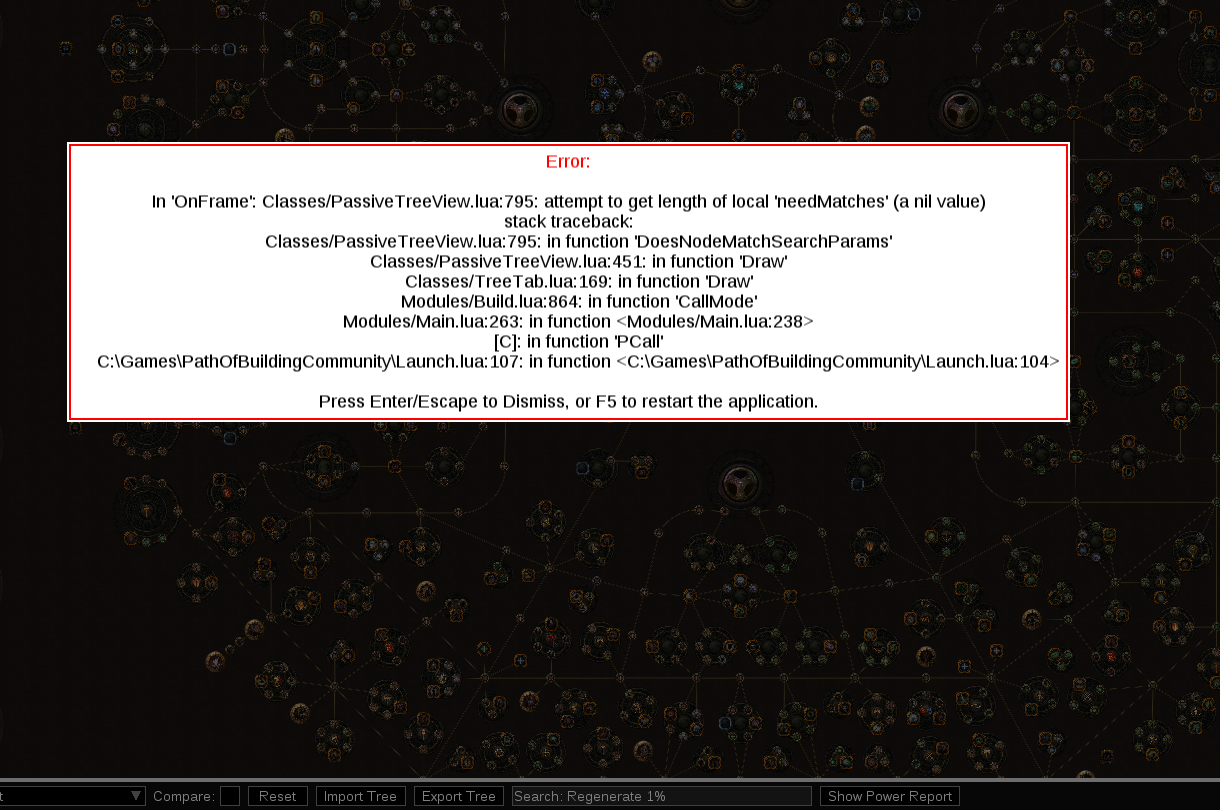 Bug when trying to search something with % symbol on it · Issue #2532 · PathOfBuildingCommunity ...