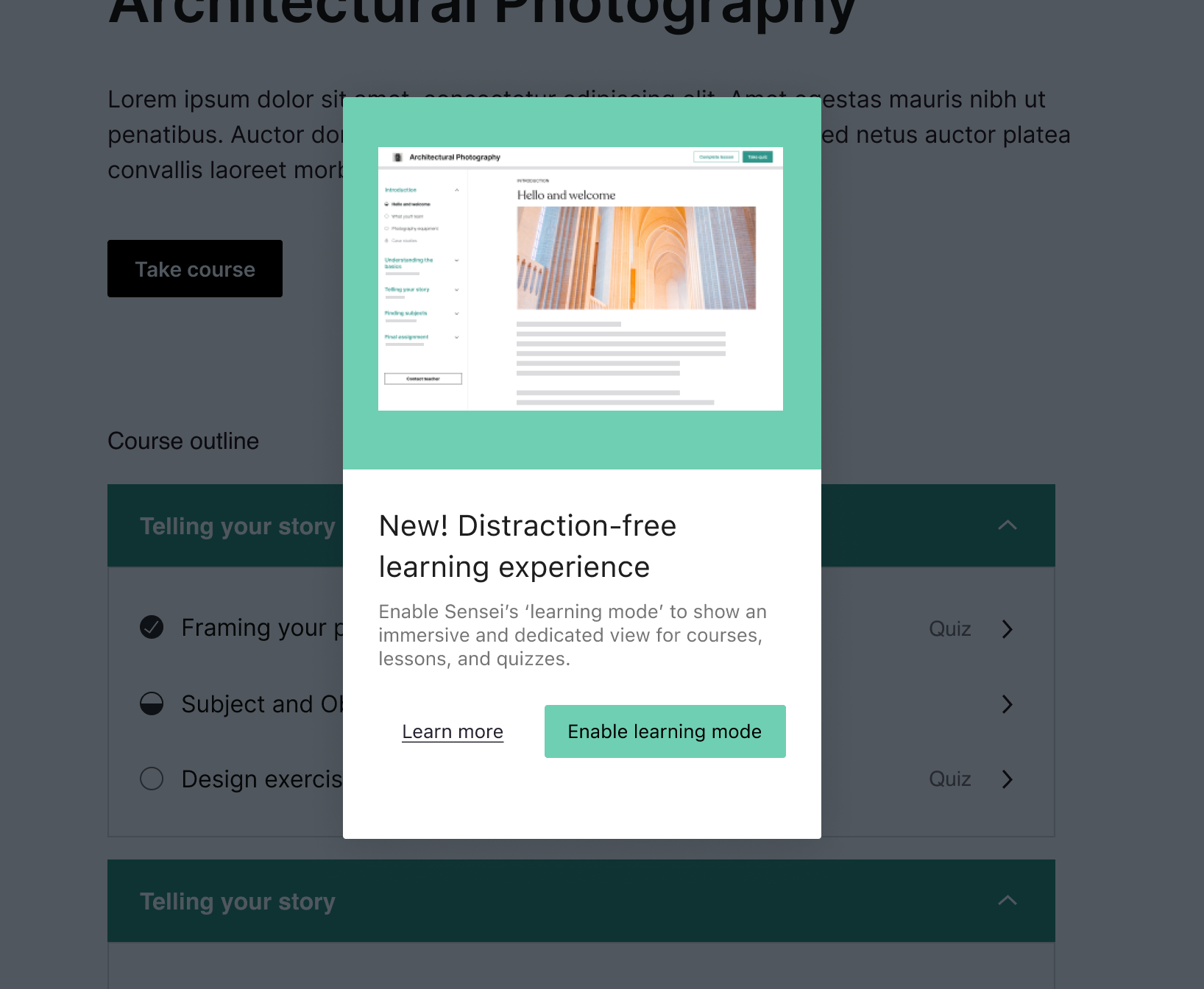 Course Navigation onboarding · Issue #4386 · Automattic/sensei · GitHub
