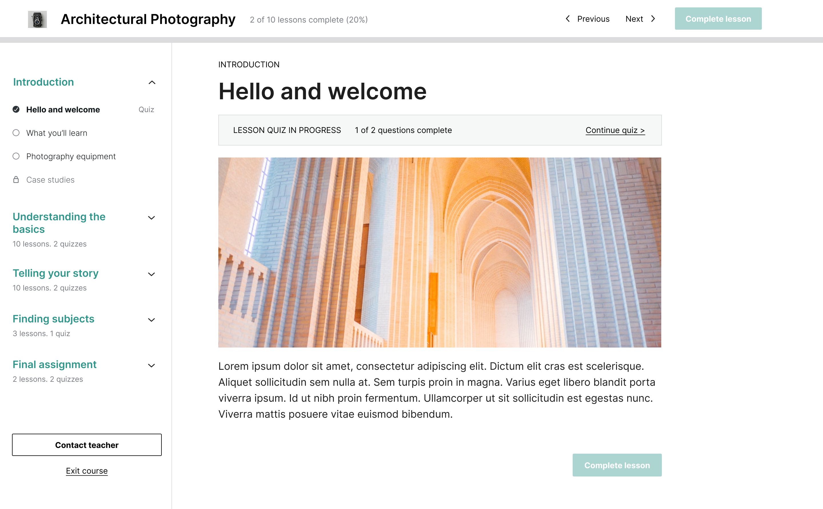 Add a notice on lesson page when quiz is in progress · Issue #4581 · Automattic/sensei · GitHub