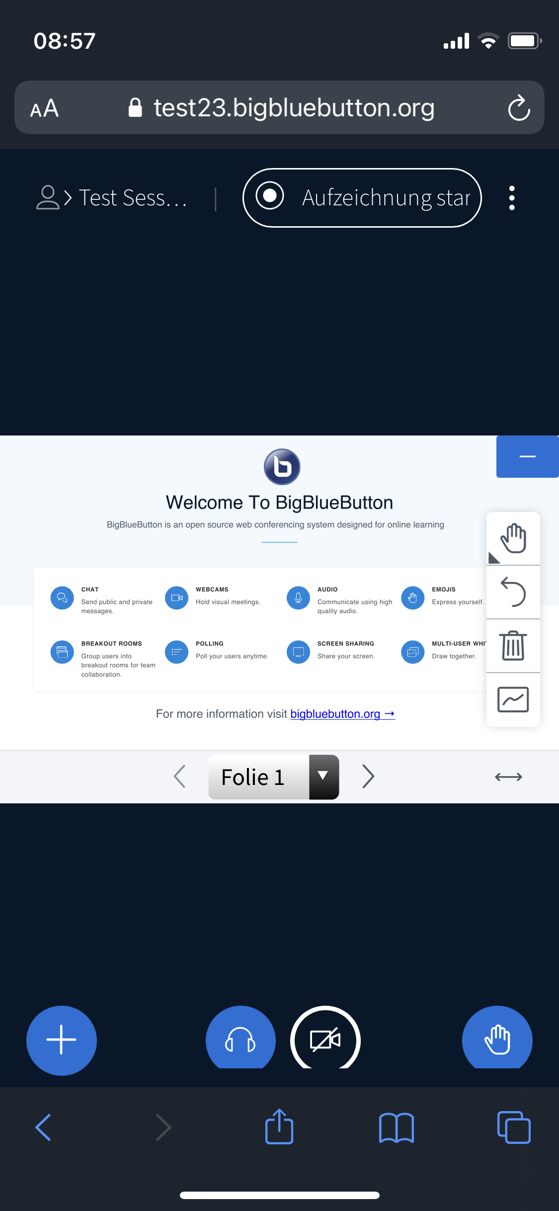 [2.3] Buttons cut off on small screen [Design] · Issue #11836 · bigbluebutton/bigbluebutton · GitHub