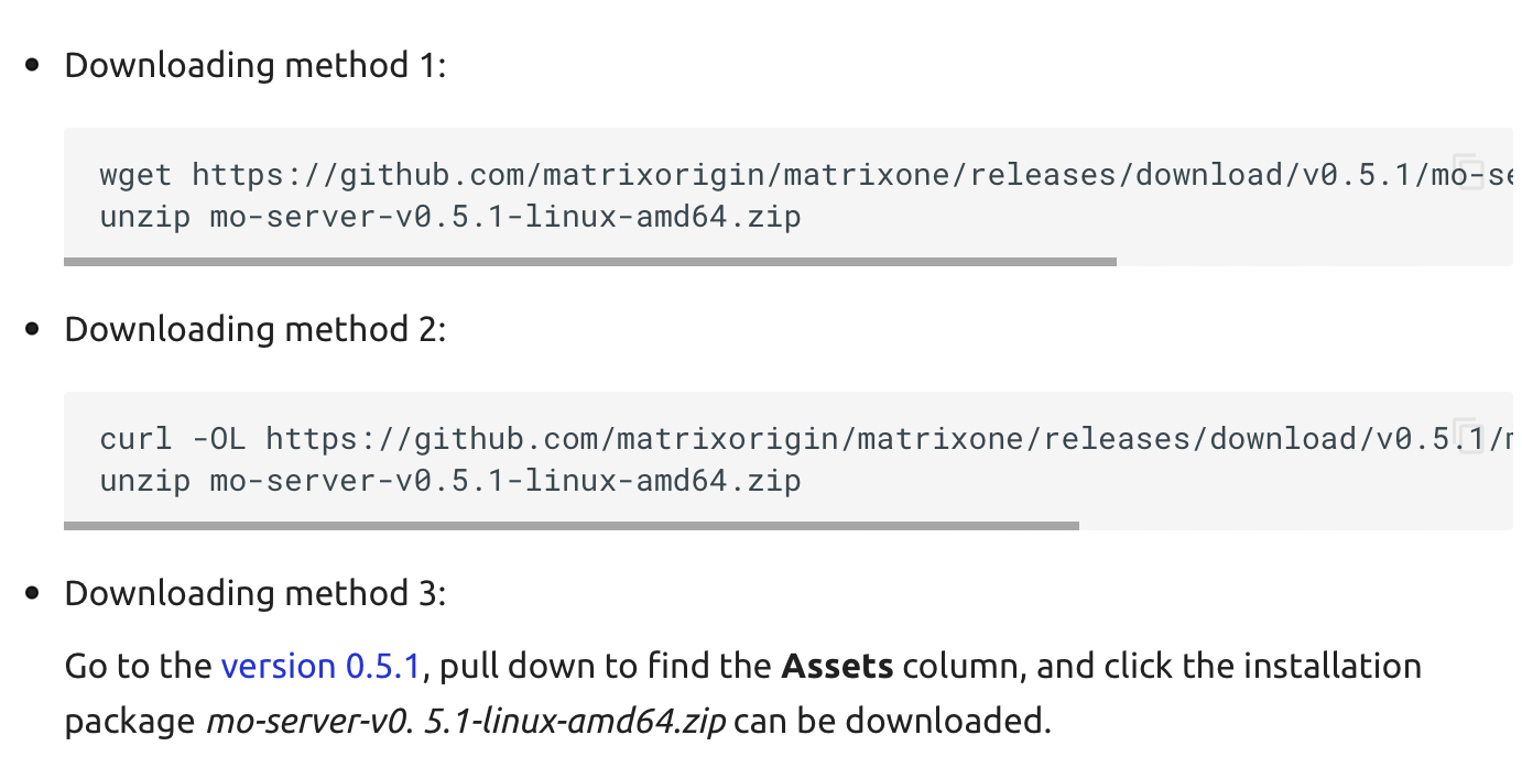 [Enhancement]: The feedback of Doc "Install standalone MatrixOne" · Issue #115 · matrixorigin ...
