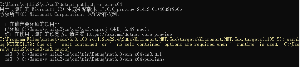 [Loc]With net6 rc1 installed on locale OS, warning description is unlocalized when runing ...