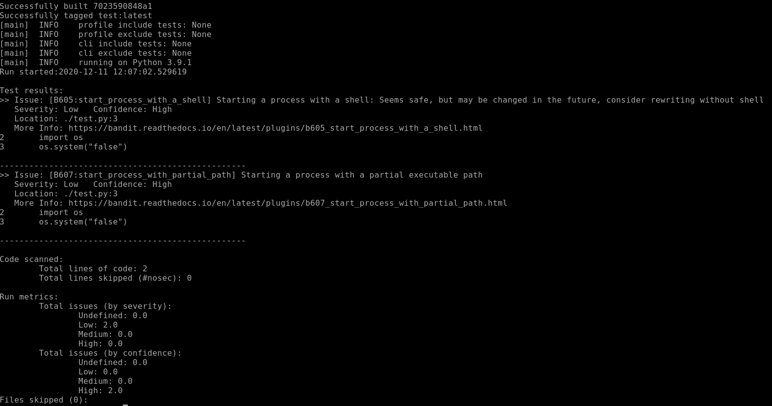 Disable ANSI escape sequence automatically when stdout is not tty · Issue #664 · PyCQA/bandit ...