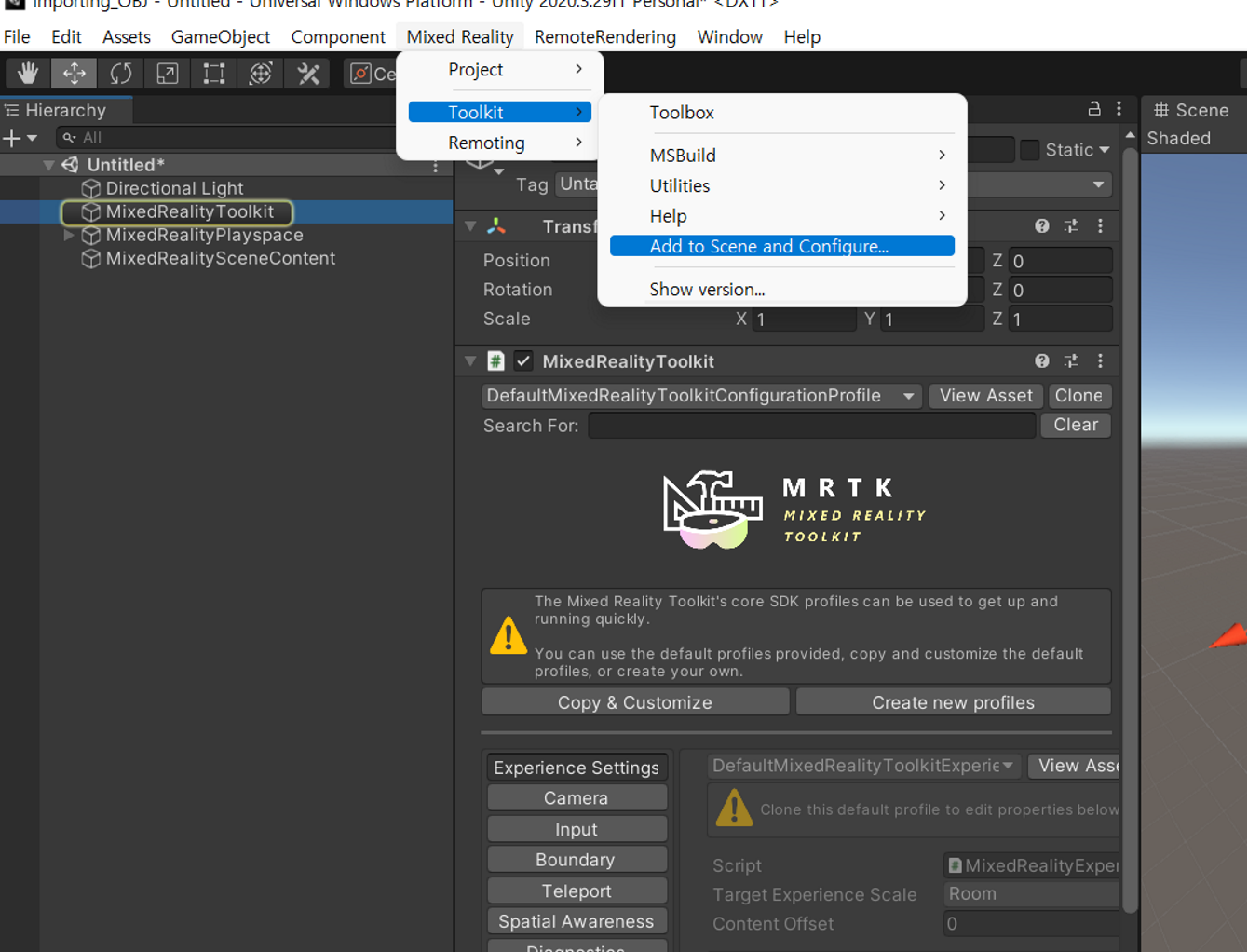 GitHub - kyh0214/Importing-OBJ-to-Hololens2: Importing OBJ via Csharp scripts to Hololens2