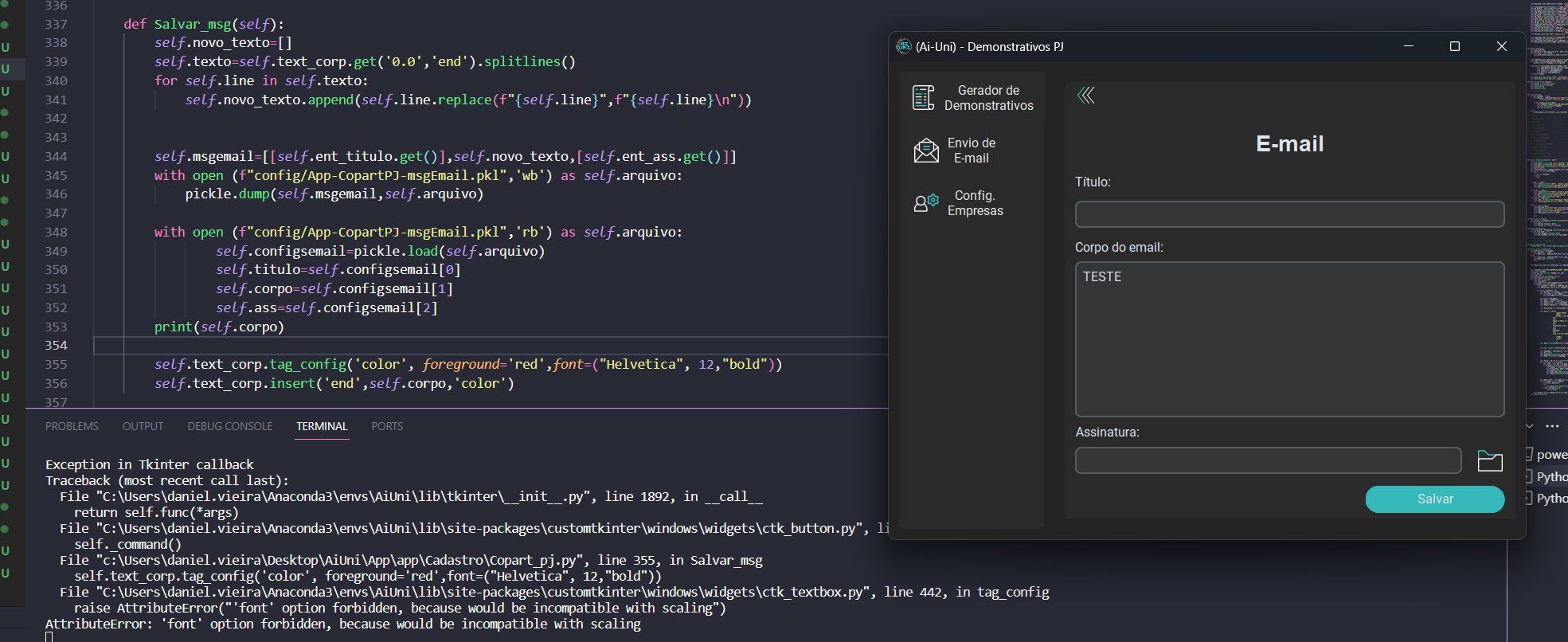 Ctktextbox Error Tag Font · Issue 1999 · Tomschimansky Customtkinter · Github