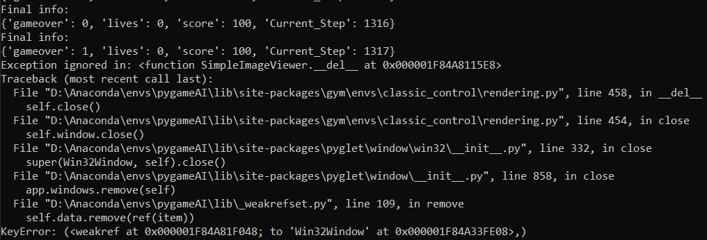 [Bug Report] KeyError: ( ,) · Issue #2768 · openai/gym · GitHub