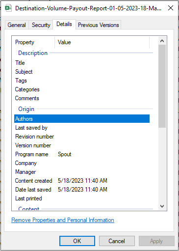 How to setup excel file properties · Issue #154 · openspout/openspout · GitHub