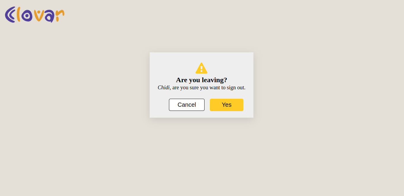 Redesign confirm-sign-out page design · Issue #141 · zuri-training/clovar_cms · GitHub