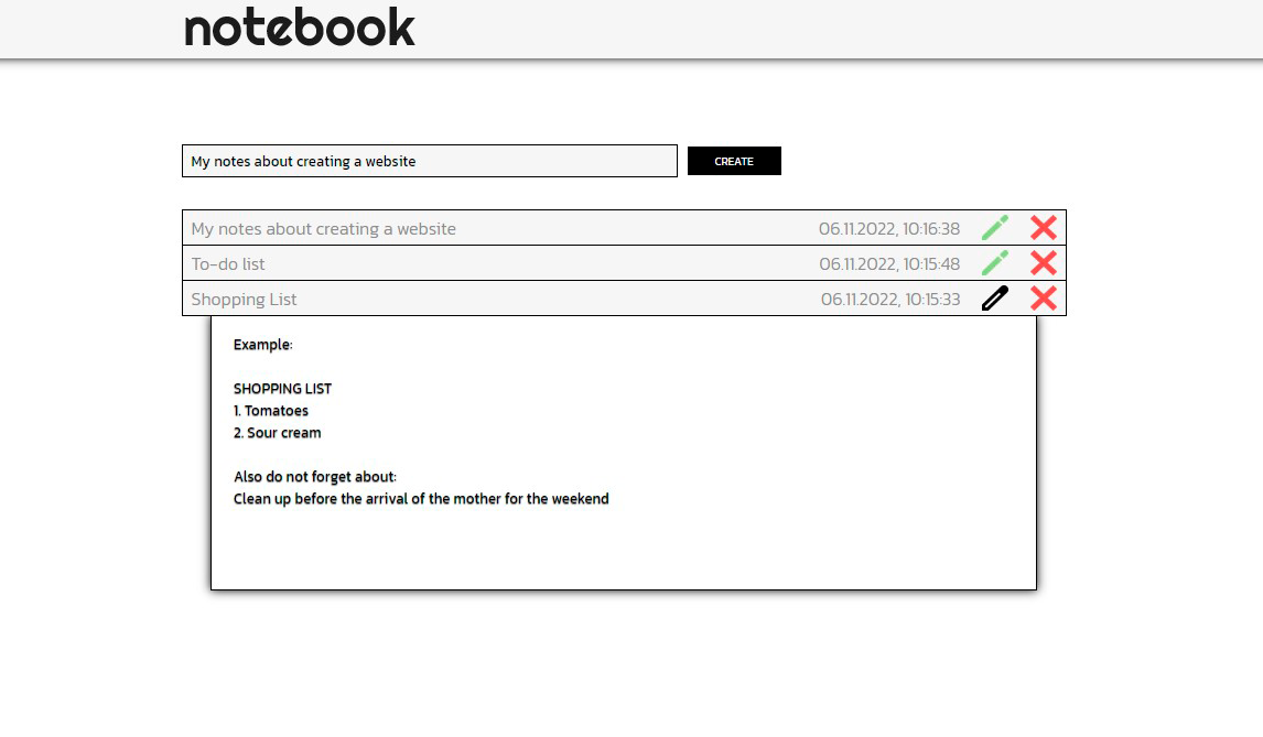 GitHub - Gorgog/04-Project-NoteBook: 06.11.2022. NoteBook. Personal design. Аdaptive. Used ...