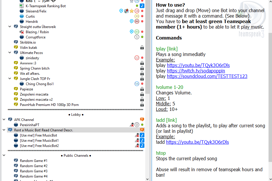 Musicbot request · Issue #338 · Splamy/TS3AudioBot · GitHub