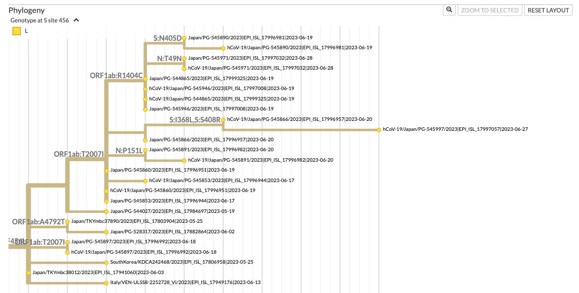 XBB.1.16.2 with S:F456L (19, mainly Japan) · Issue #2148 · cov-lineages/pango-designation · GitHub