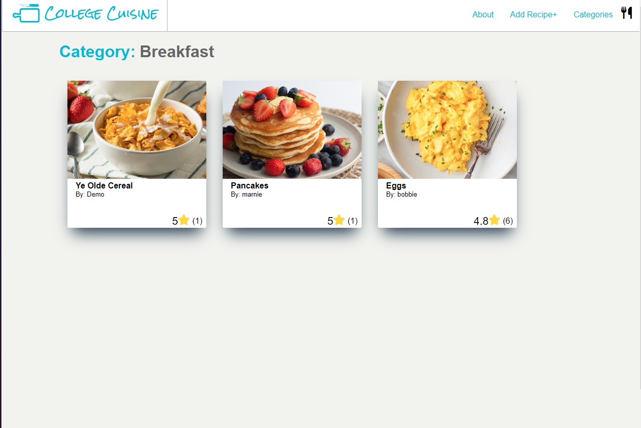 GitHub - ChzFlvrHrse/College-Cuisine