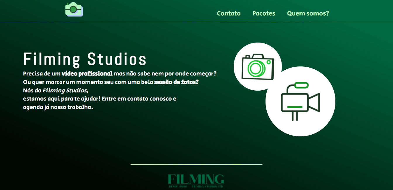 GitHub - jpmoncao/filming-studios: Landing Page de empresa fictícia ...