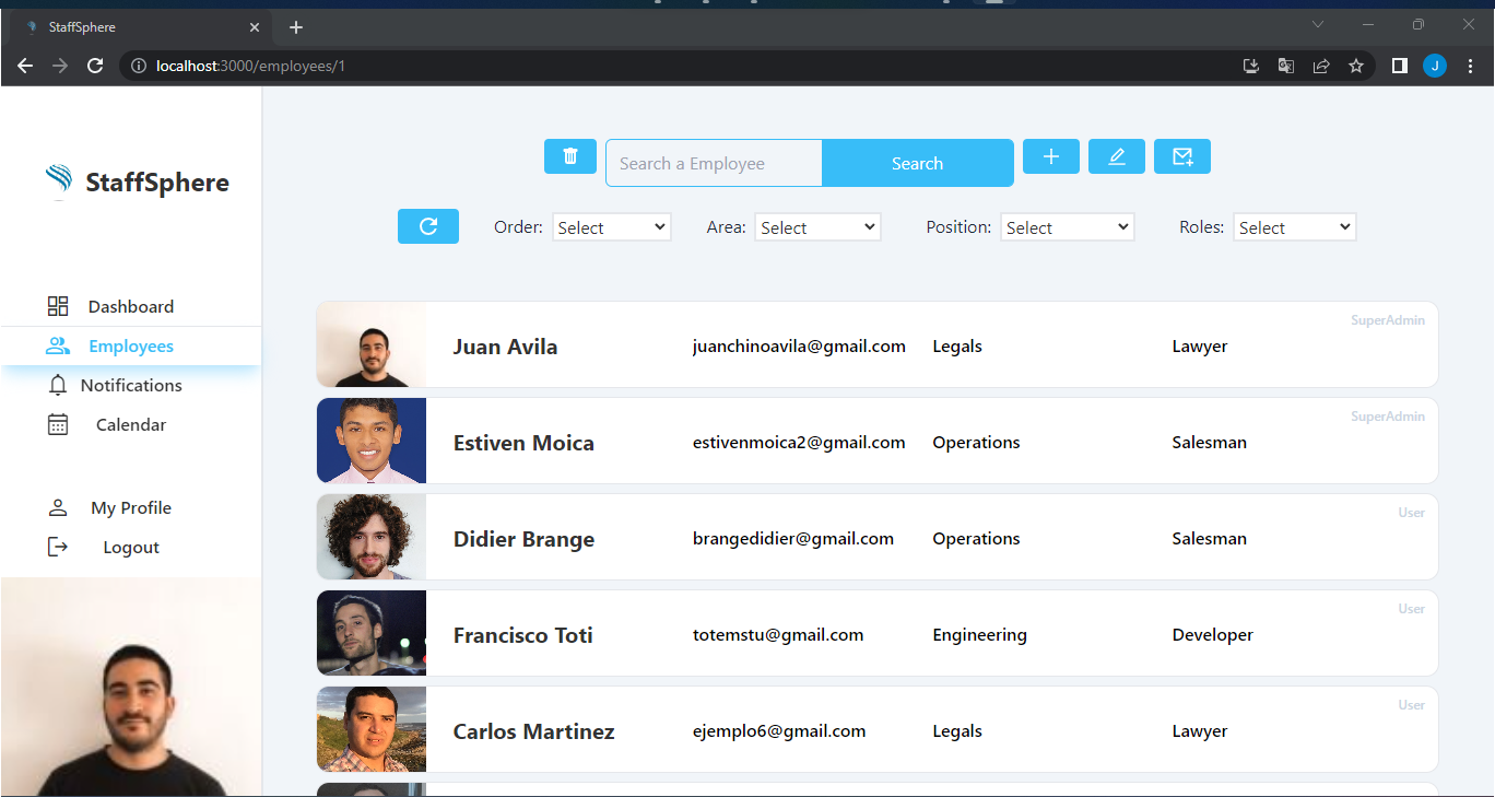 GitHub - juanavila94/StaffSphere: HR management tool designed and built ...