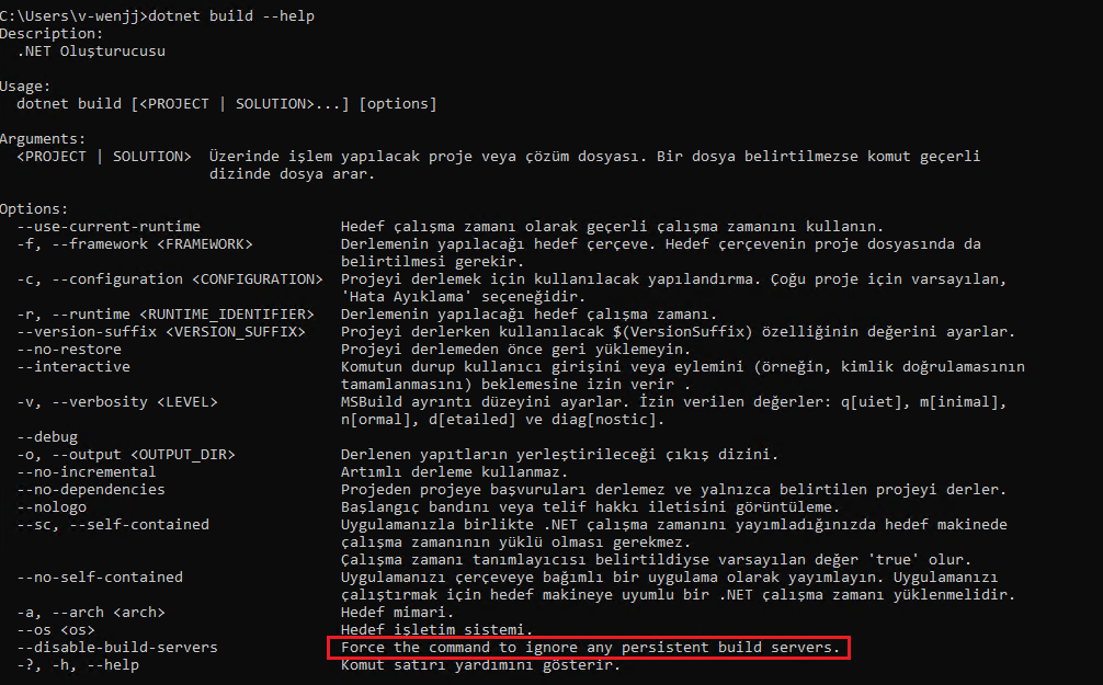 Loc With Net 7 Sdk The Description About Disable Build Servers Is Unlocalized When 3210