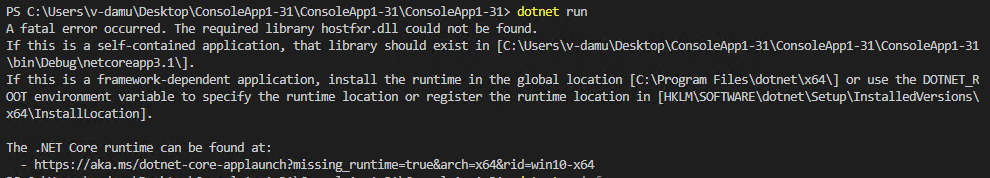 [ARM64] With SDK 3.1.420 and 6.0.301 installed, failed to load the dll ...