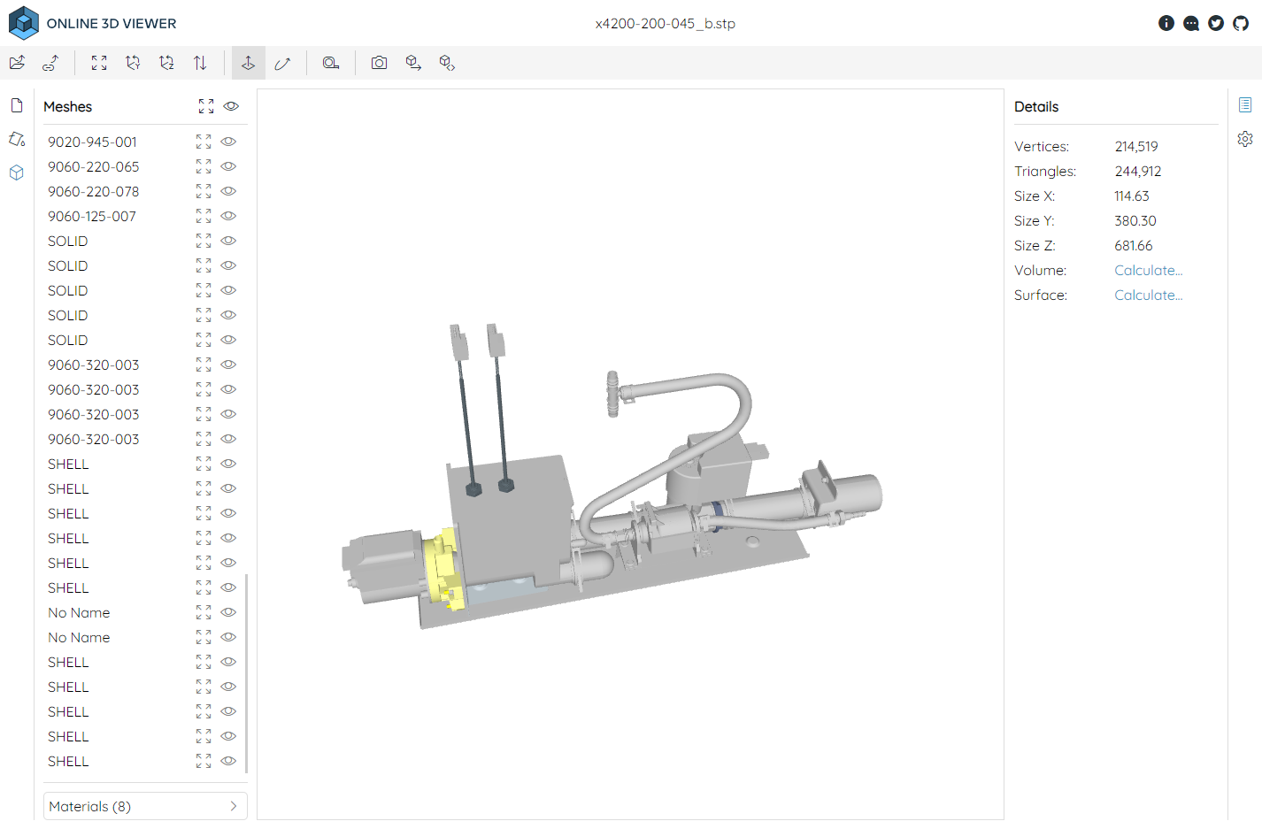 mesh的颜色和名字显示不完整，也许是occt-import-js的问题 · Issue #236 · kovacsv/Online3DViewer · GitHub