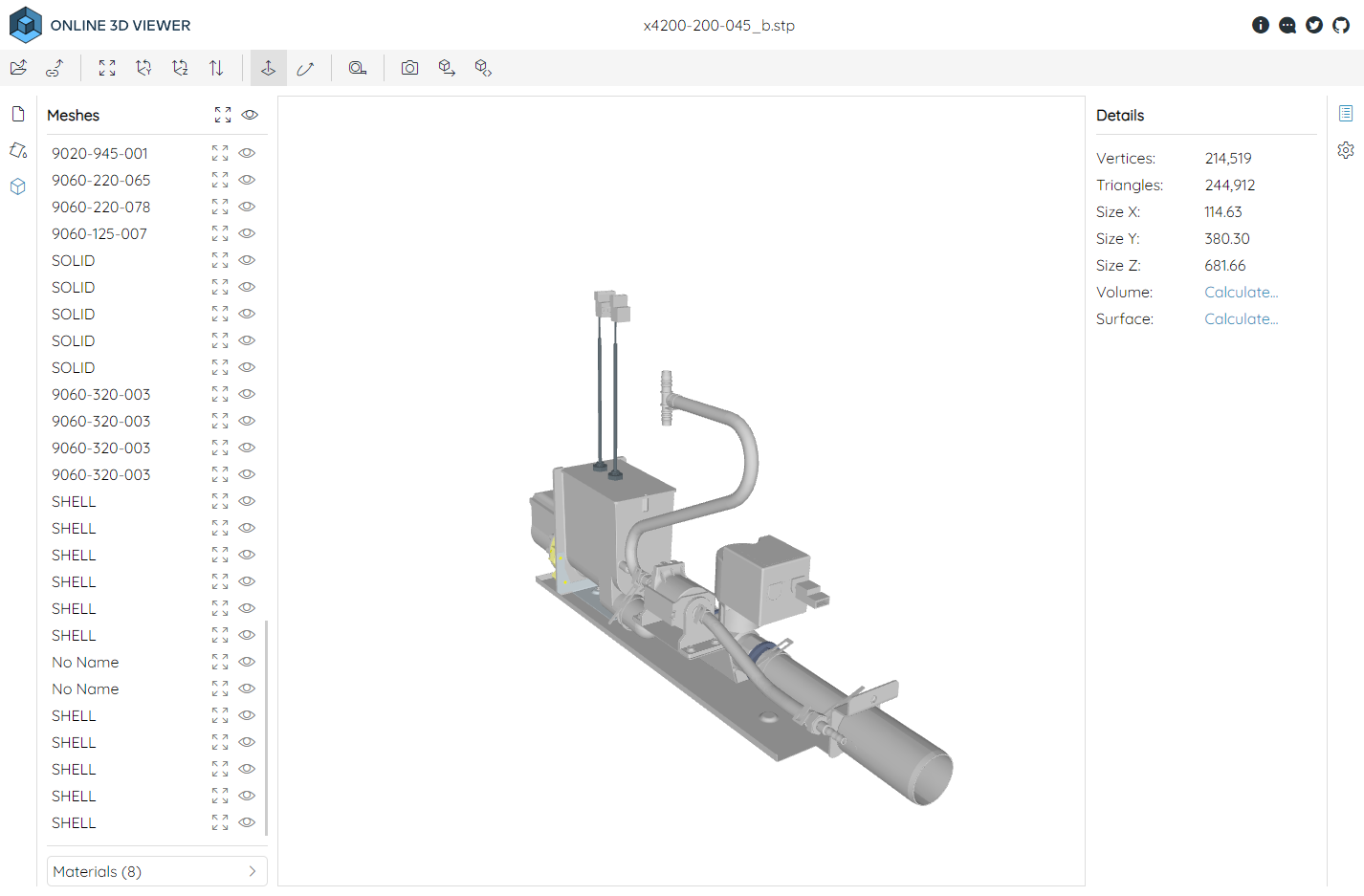 STP import: Incomplete display of meshes names and colors · Issue #237 · kovacsv/Online3DViewer ...