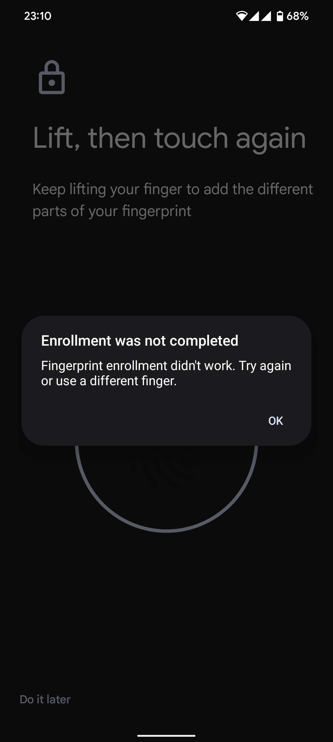 Unable To Set Fingerprints For Work Profiles Issue 2343 unable-to-set-fingerprints-for-work-profiles-issue-2343