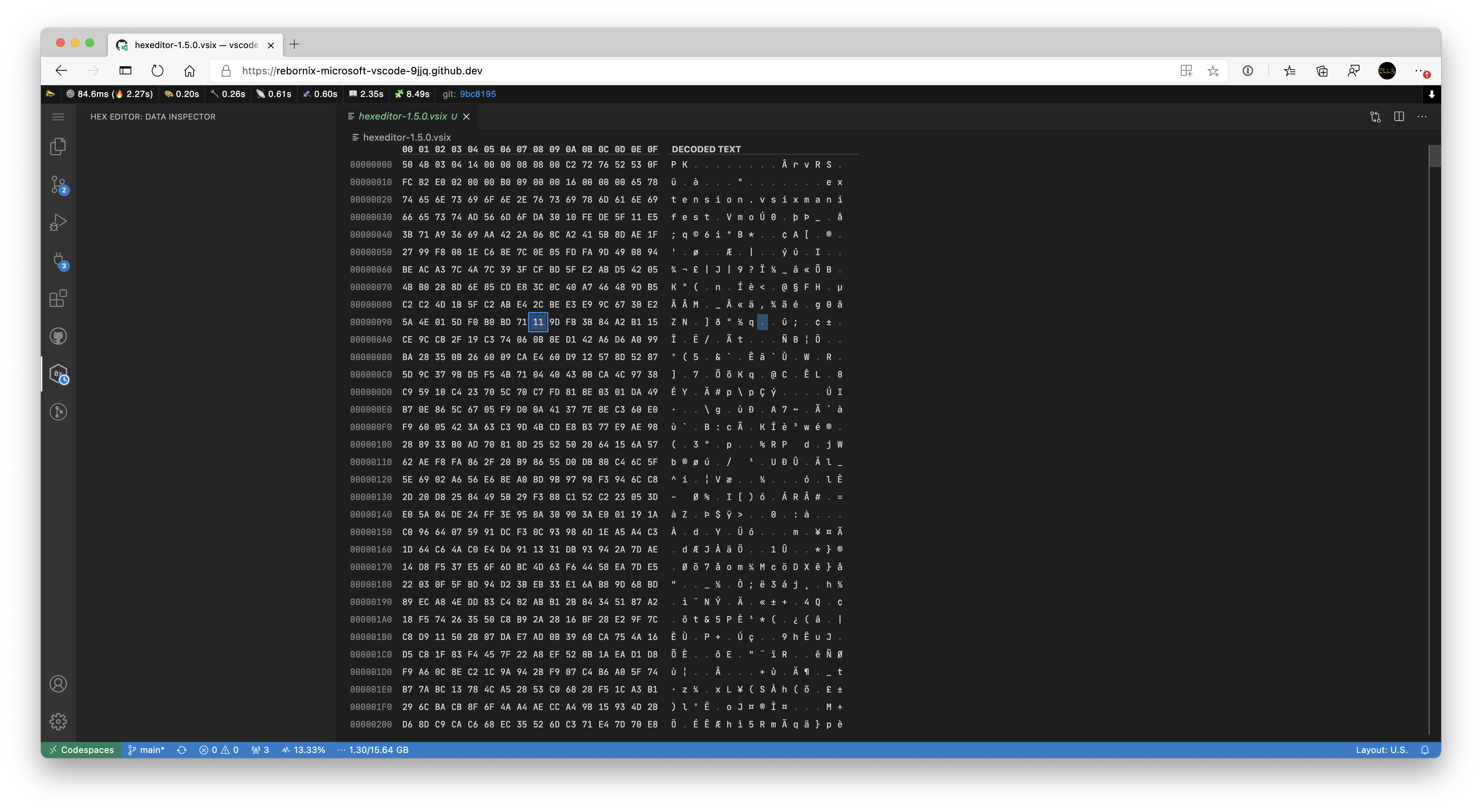 Data Inspector Is Empty On Web · Issue 262 · Microsoftvscode Hexeditor · Github 
