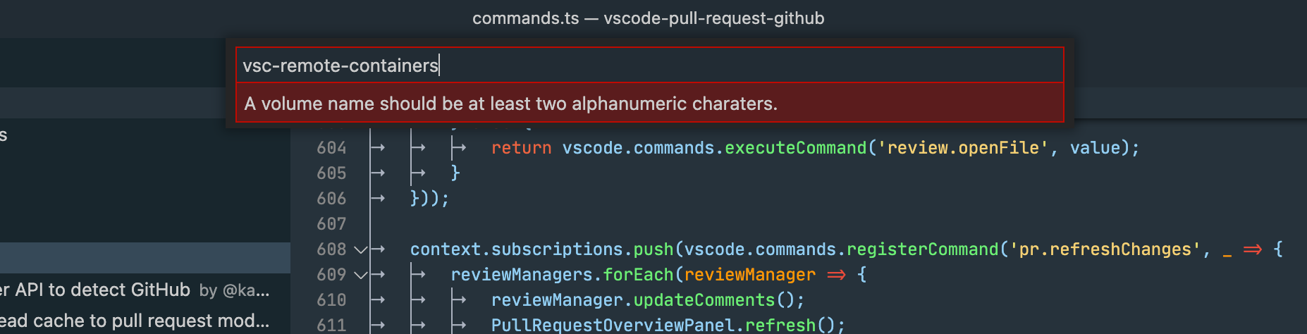 Misleading warning for volume name · Issue #4768 · microsoft/vscode-remote-release · GitHub
