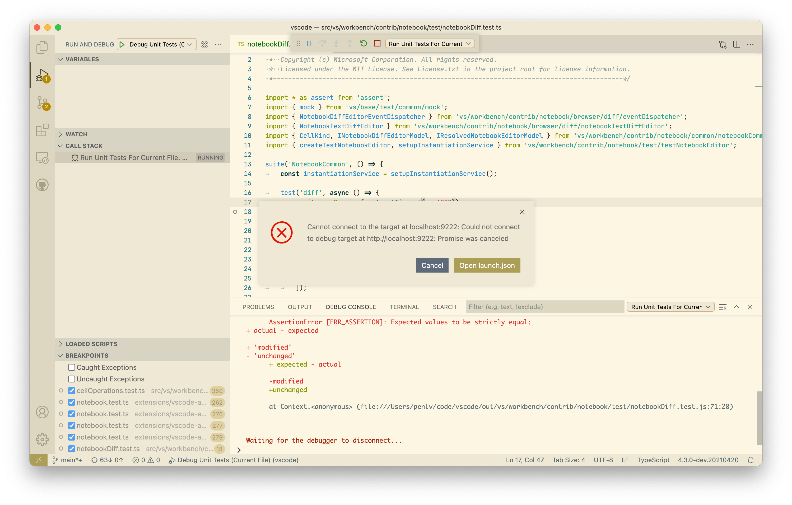 VS Code Renderer Crashes When Setting Certain Breakpoints Issue 