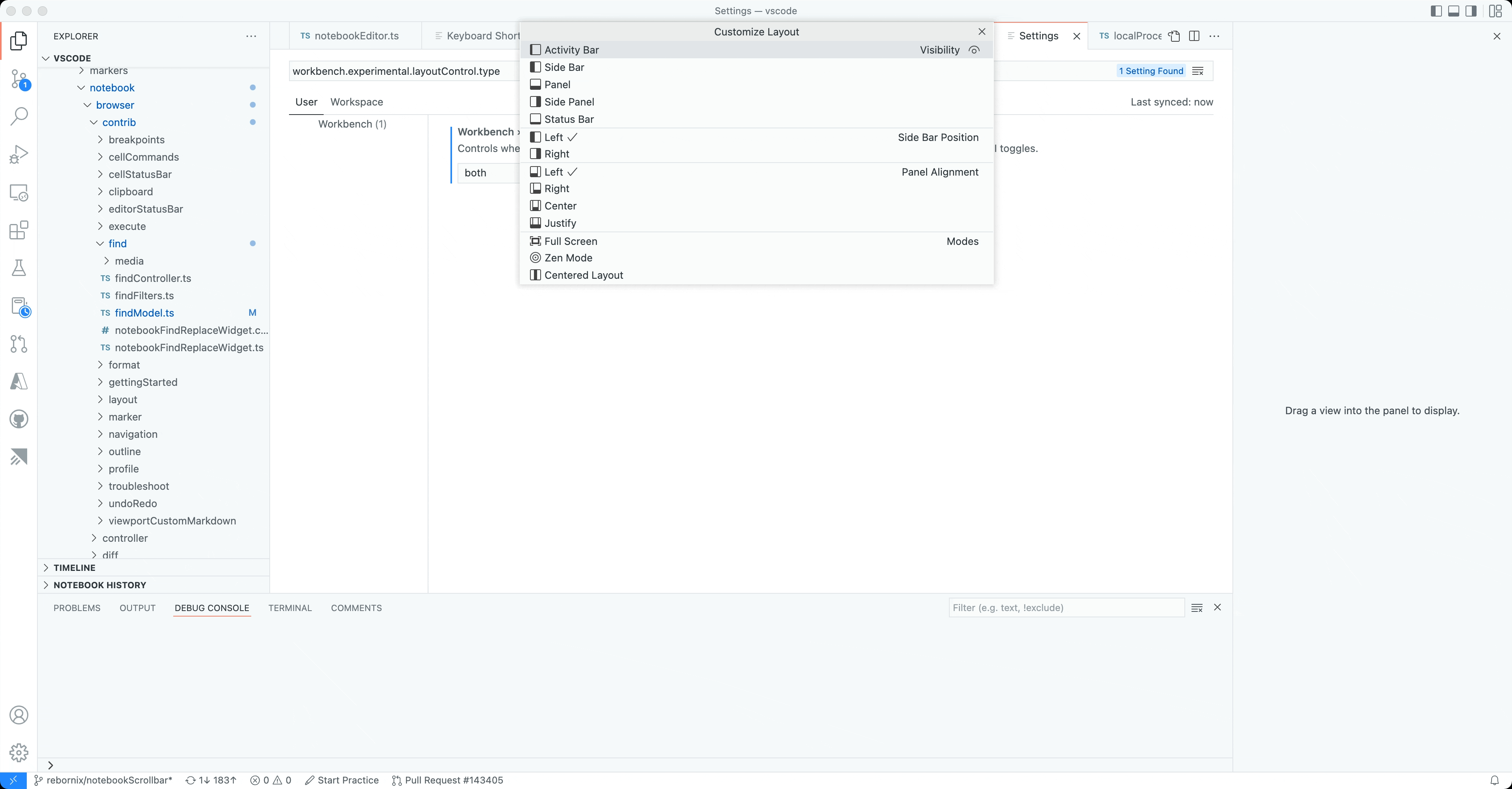 Customize layout quick pick doesn't update when layout state changes · Issue #143789 · microsoft ...