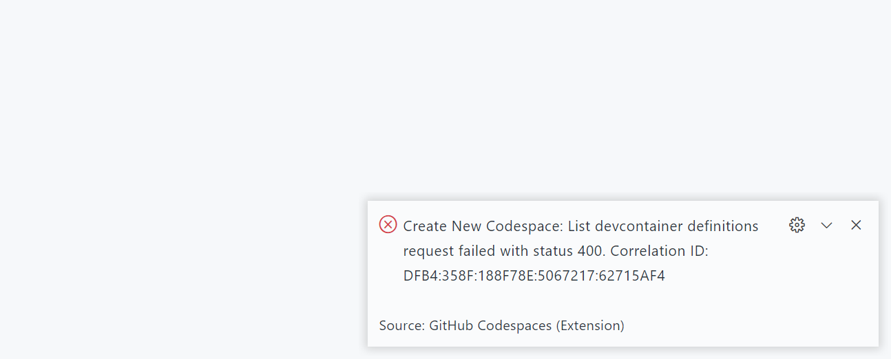 Continue On > Create New Codespace when viewing a PR from a fork fails · Issue #185 · microsoft ...