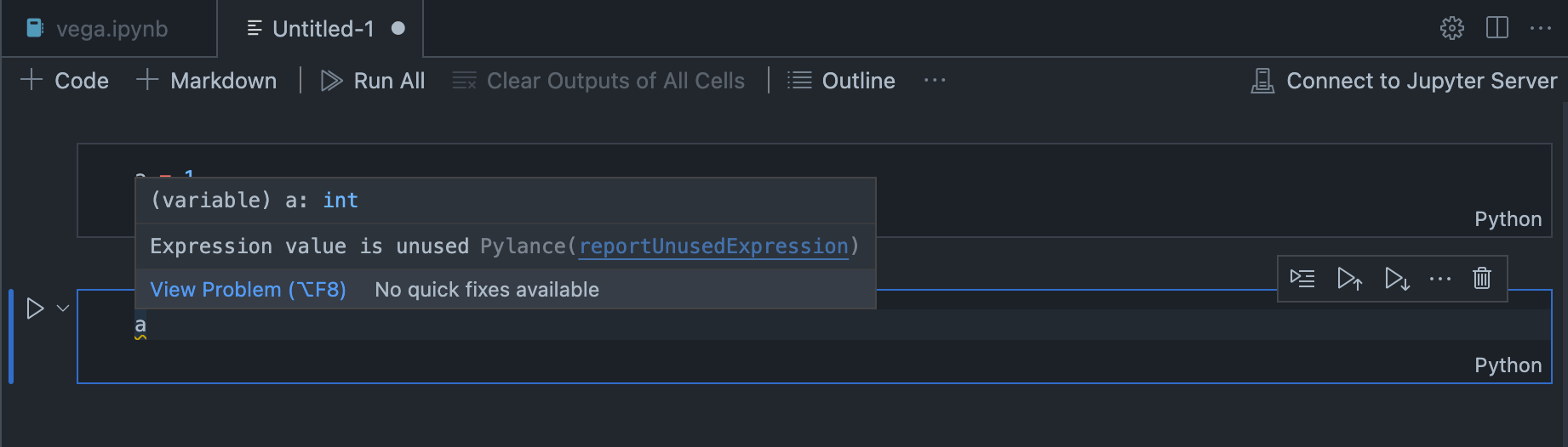 Hover only works in first cell of notebooks · Issue #163516 · microsoft ...