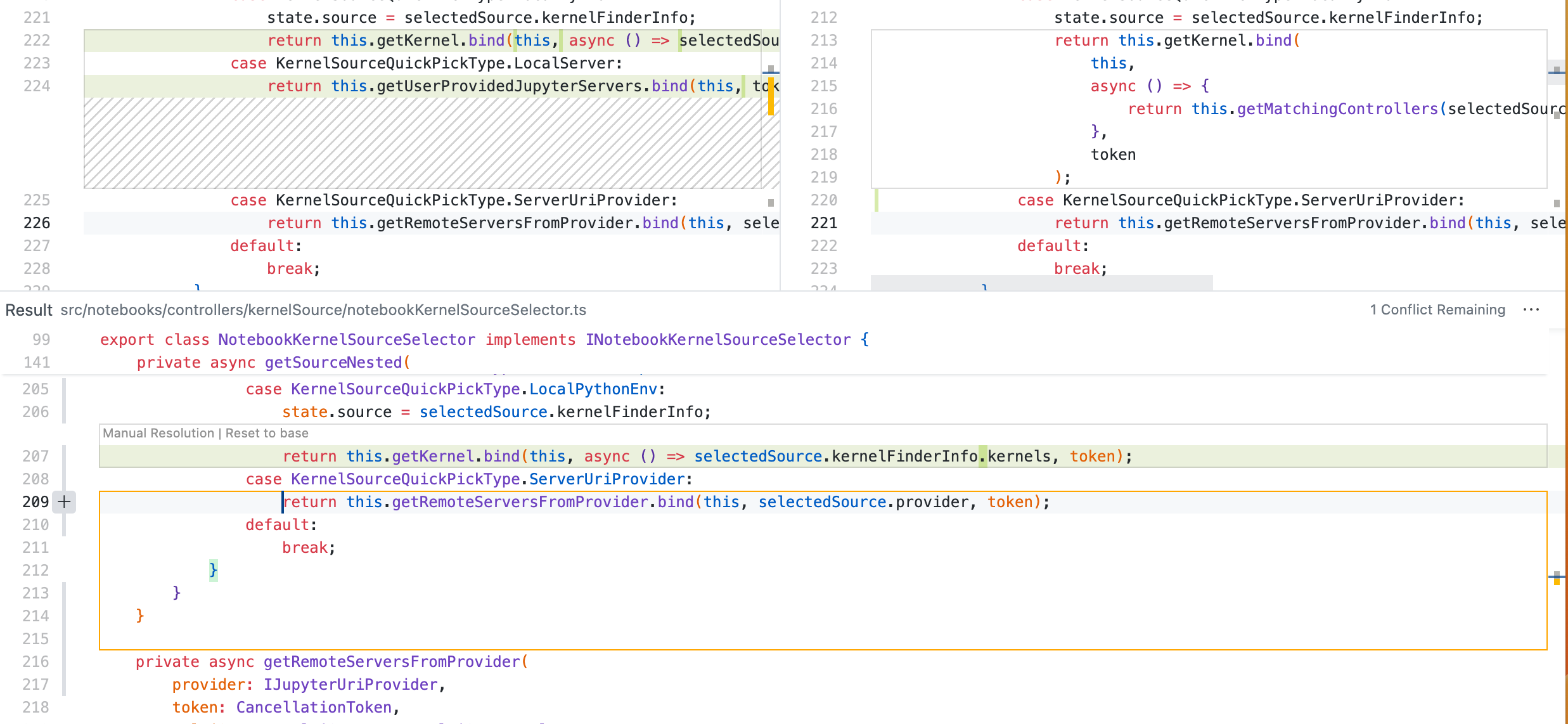 Merge editor degraded experience · Issue #165860 · microsoft/vscode · GitHub