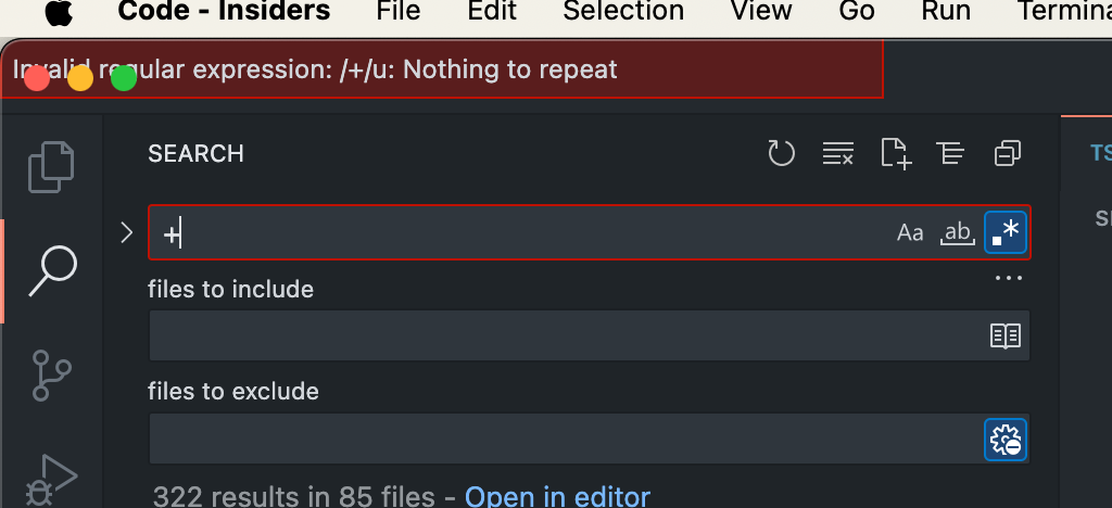 Search input box validation message positioned in correctly · Issue #198174 · microsoft/vscode ...