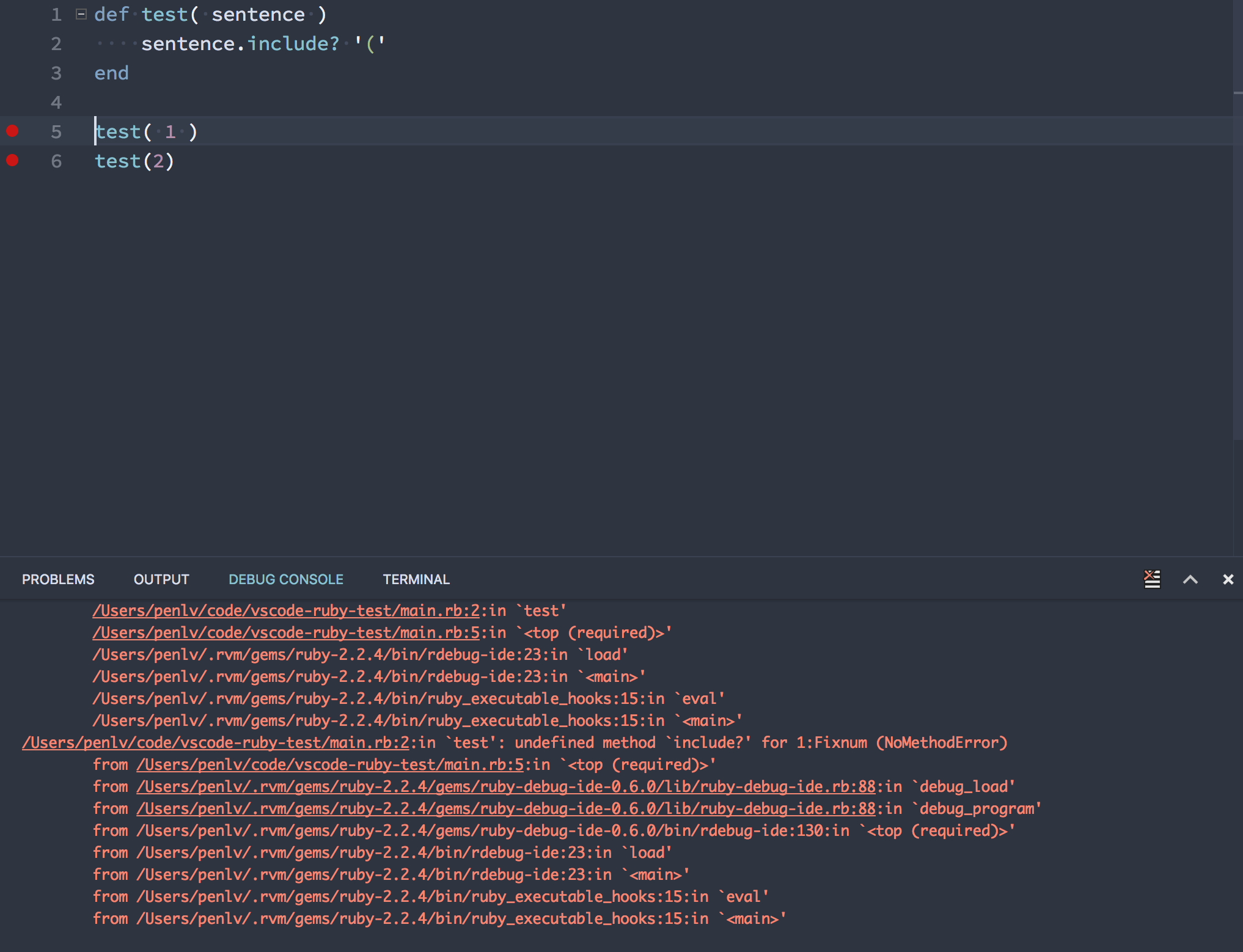 No backtrace or exceptions being logged to the console · Issue #149 · rubyide/vscode-ruby · GitHub