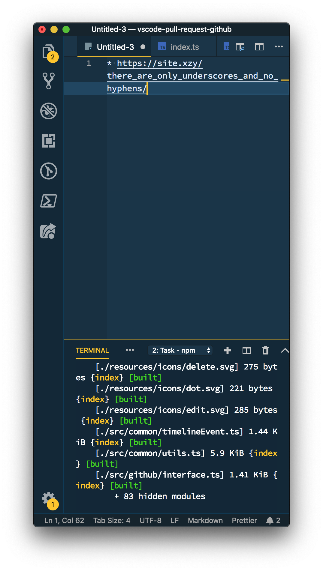 Incorrect handling of hyperlinks around word wrapping · Issue #67048 · microsoft/vscode · GitHub